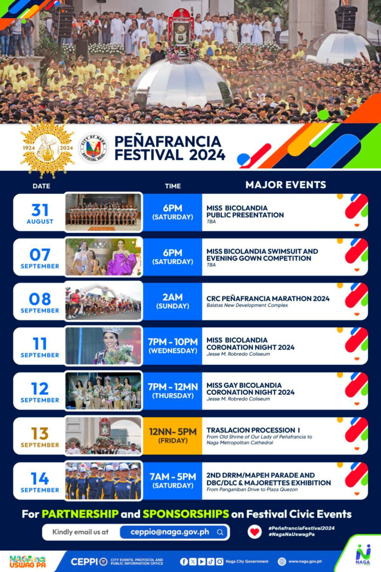 Peñafrancia Festival 2024 – Schedule Of Events - MyBicol