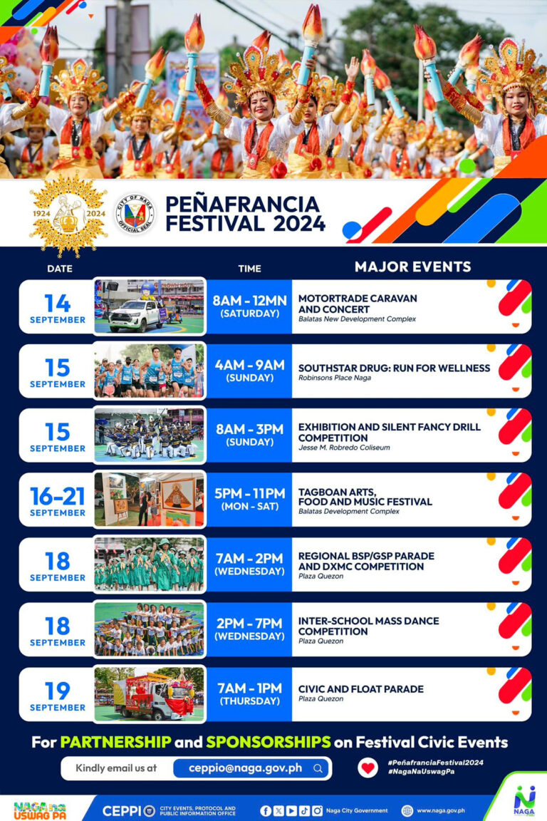 Peñafrancia Festival 2024 – Schedule Of Events - MyBicol